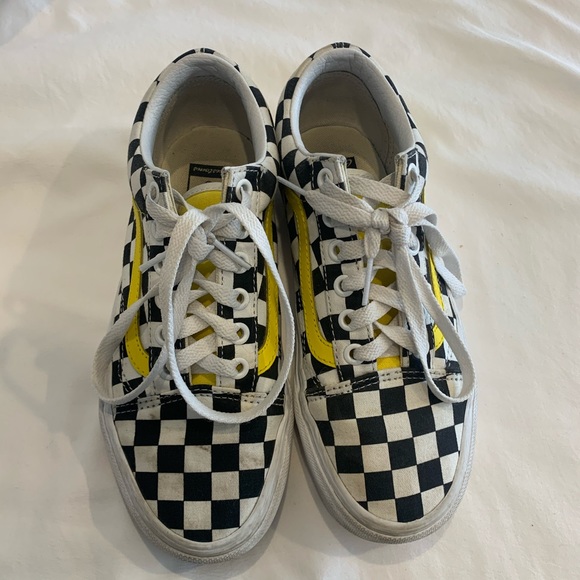 Vans | Shoes | Custom Made Old School Checkered Vans | Poshmark